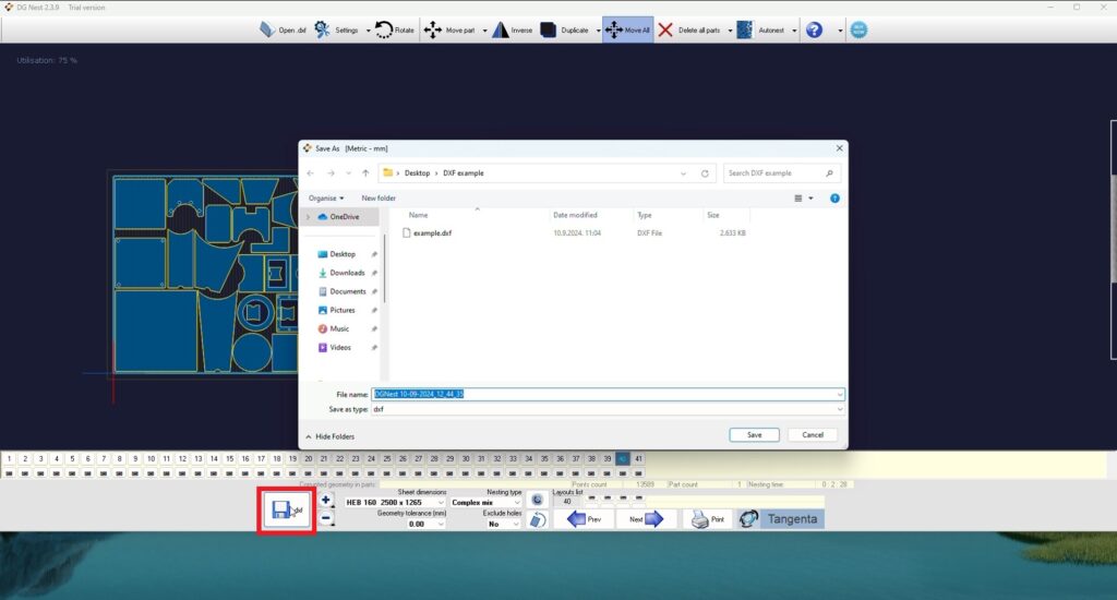 Free 2D Nesting Software with Budget Automatic Mode