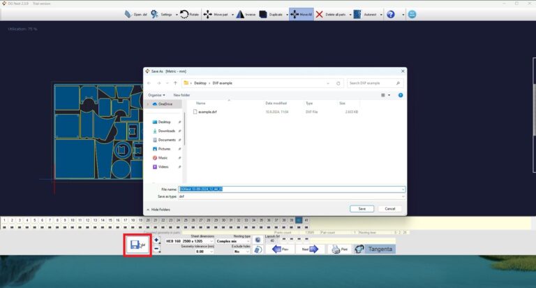 Free 2D Nesting Software with Budget Automatic Mode